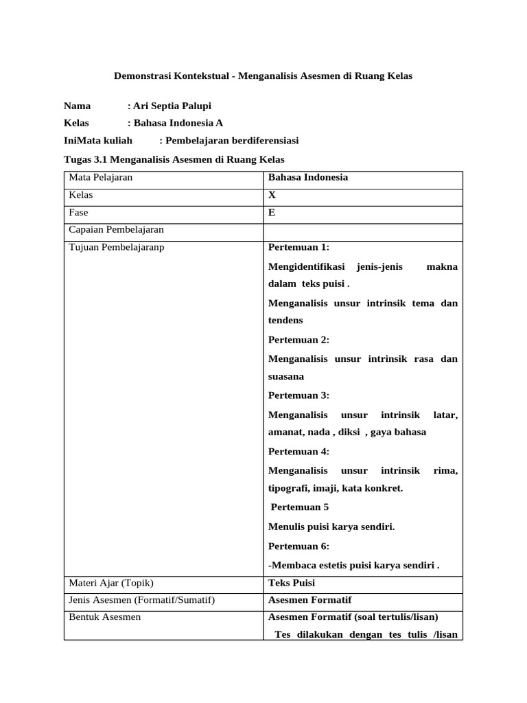 Demonstrasi Kontekstual Topik 3 | PDF