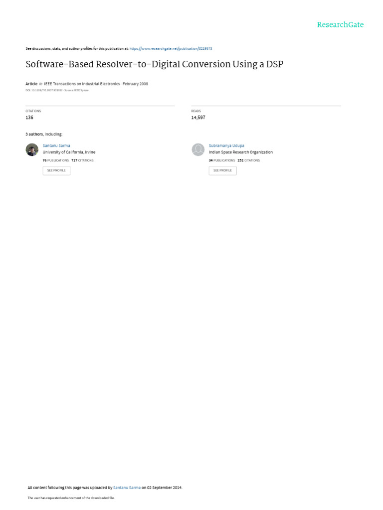 Software-Based Resolver-to-Digital | PDF | Analog To Digital Converter ...