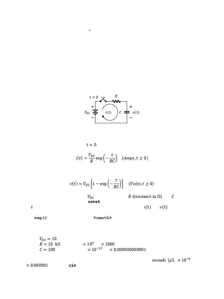 ECE 2305 - Programming Project 01 | PDF | Capacitance | Electronic ...