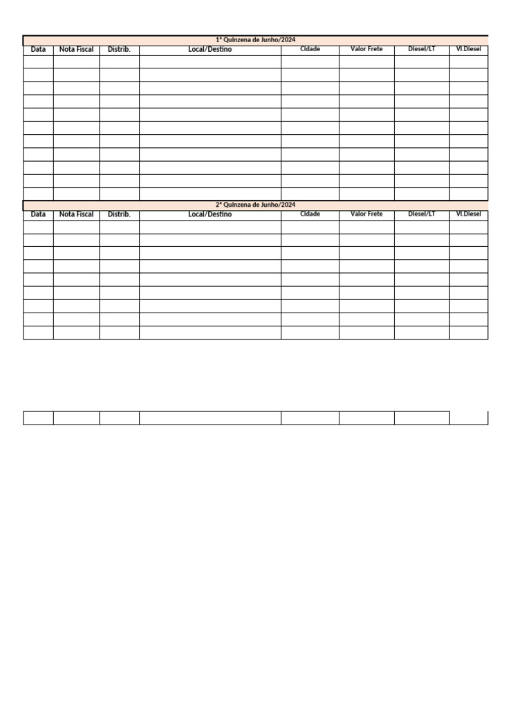 Modelo Planilha | PDF