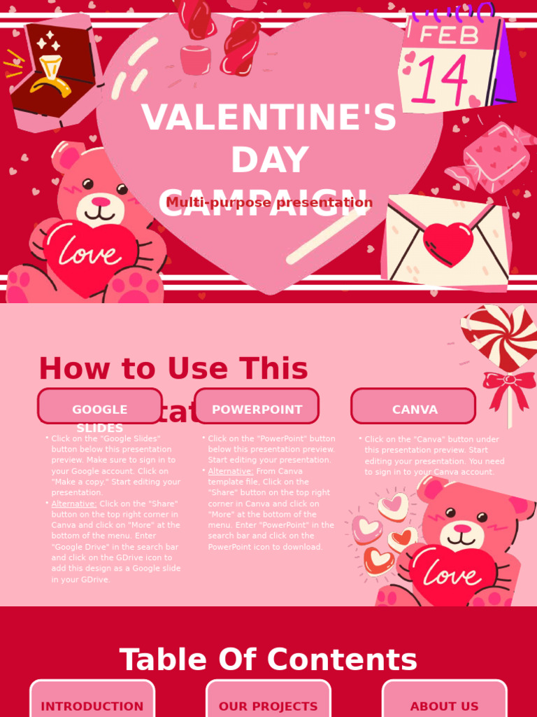 Illustrated Valentine's Day Campaign Presentation | PDF | Microsoft ...
