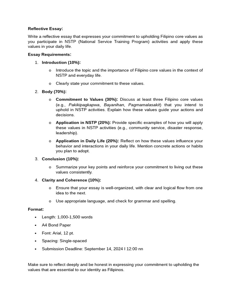 NSTP Activity 2 (Reflective Essay) | PDF | Essays | Human Communication