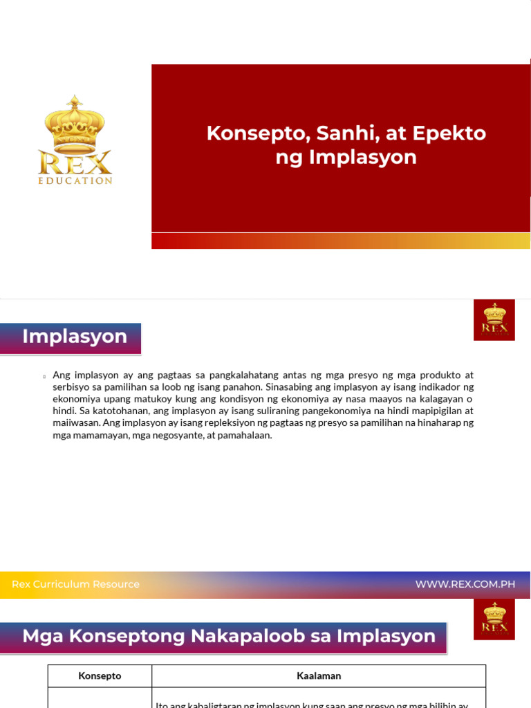 Konsepto Sanhi at Epekto ng Implasyon | PDF