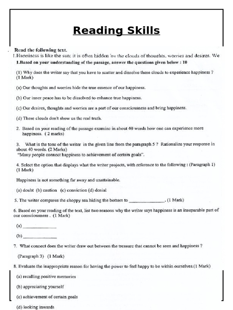 Enhance Your Reading Skills | PDF