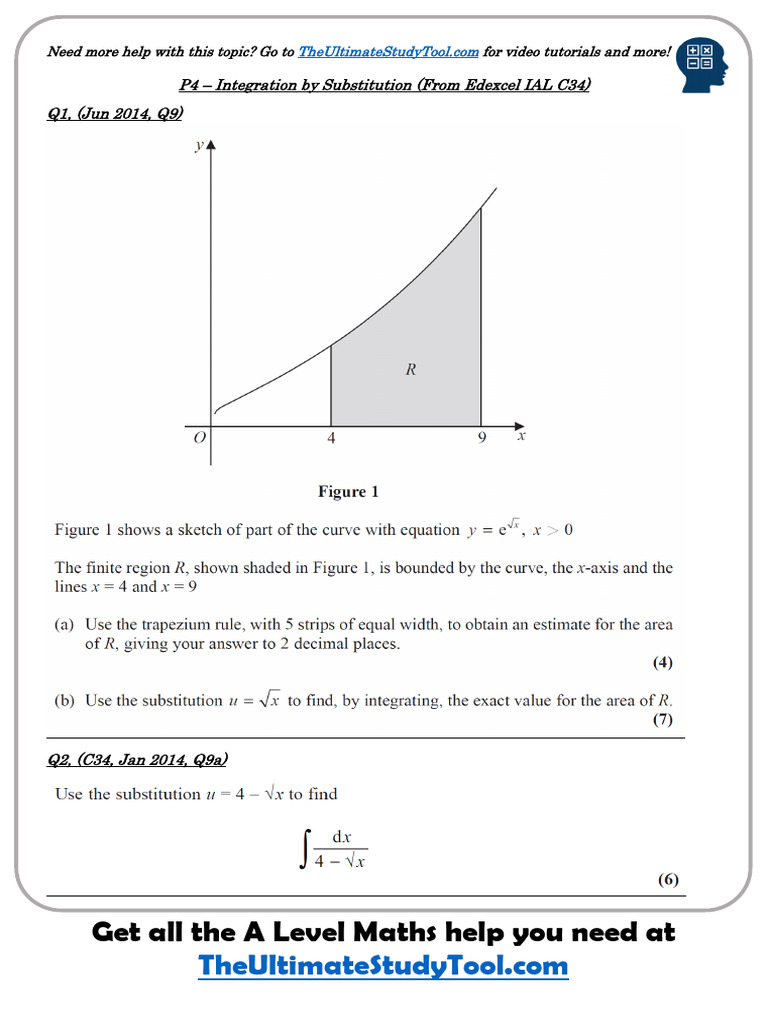 p4 Integration by Substitution | PDF