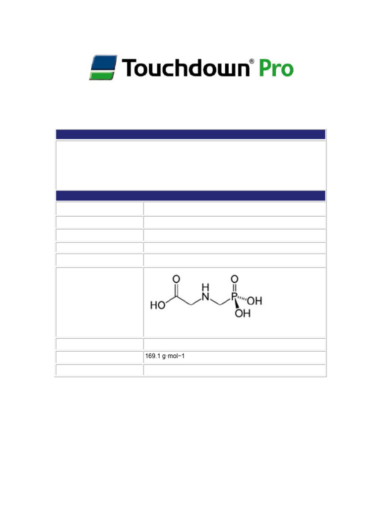 Touchdown Pro Ficha 01feb2023 | PDF | Agua | Herbicida