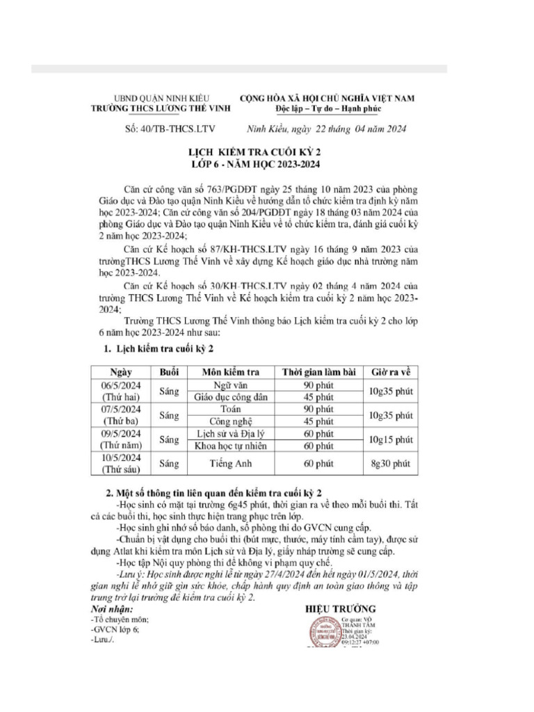 Thoi Khoa Bieu | PDF