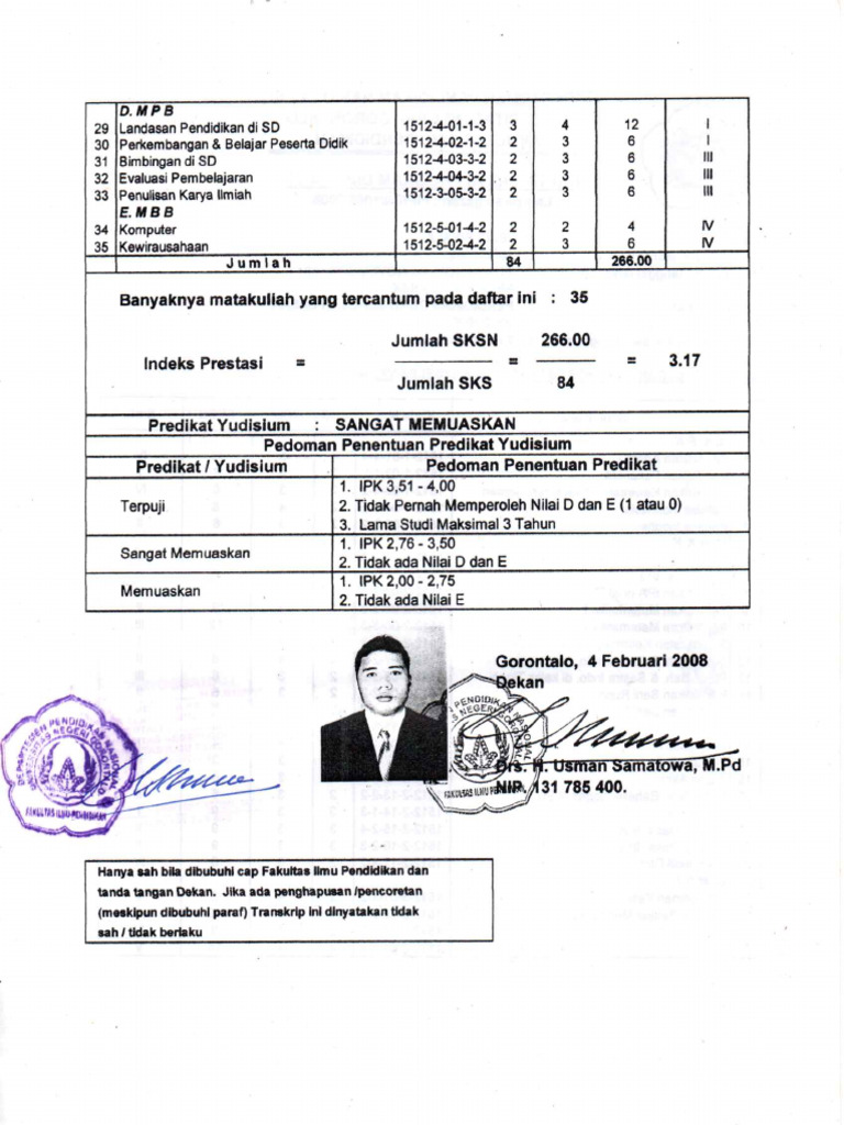 Transkrip Nilai 2 | PDF