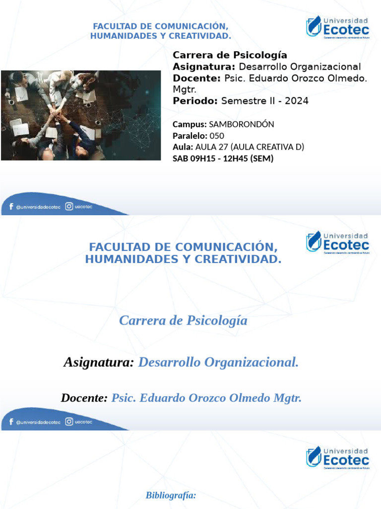 Desarrollo Organizacional Clase 4 Unidad 4 | PDF | Business | Aprendizaje