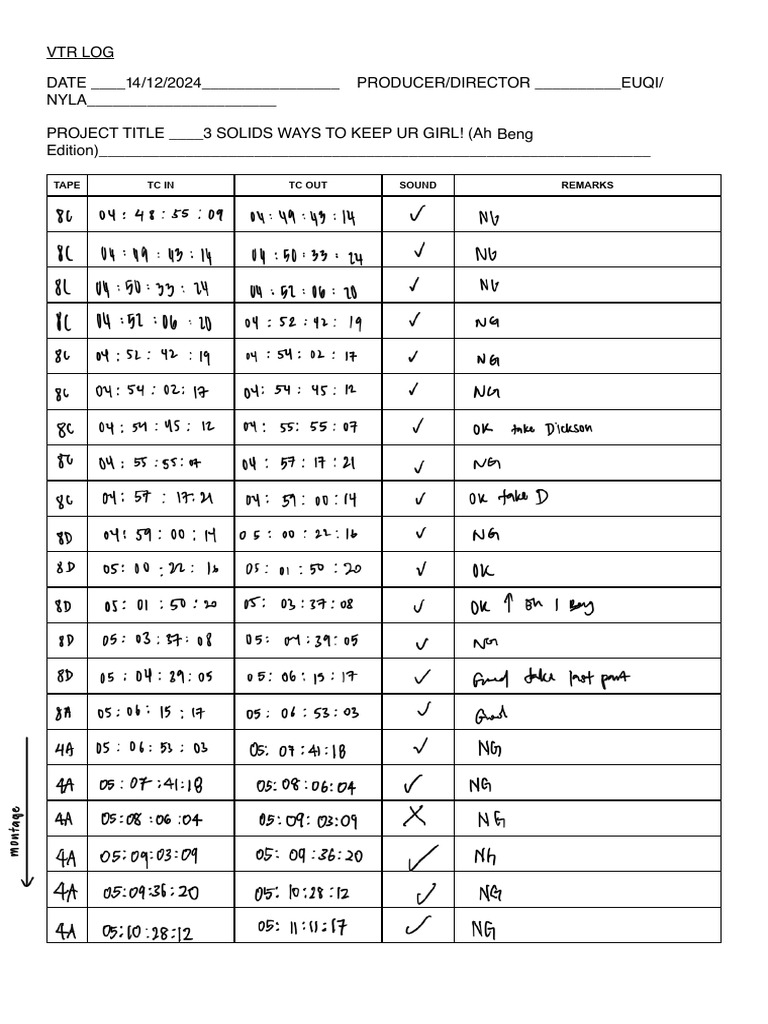 Field Log Sample | PDF