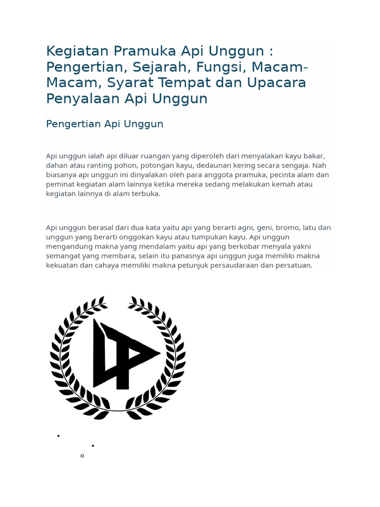 Api Unggun | PDF