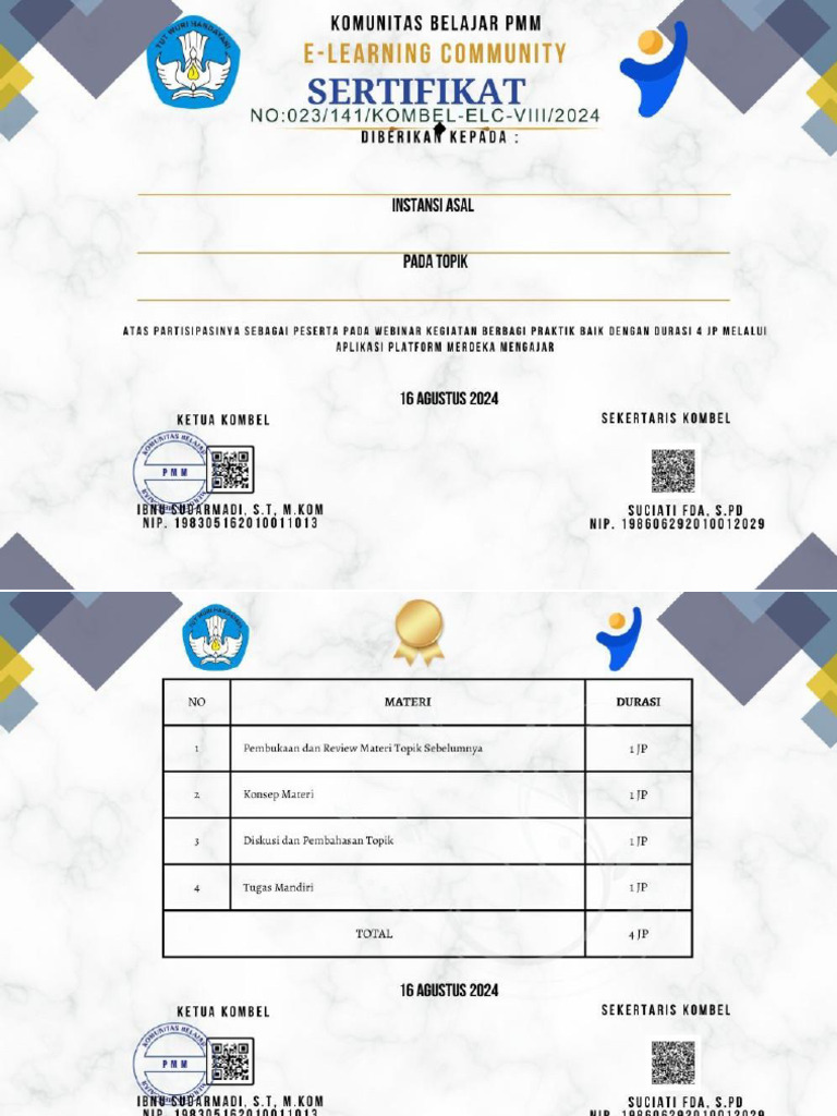 Wa Hima,s.pd Sertifikat 2 | PDF