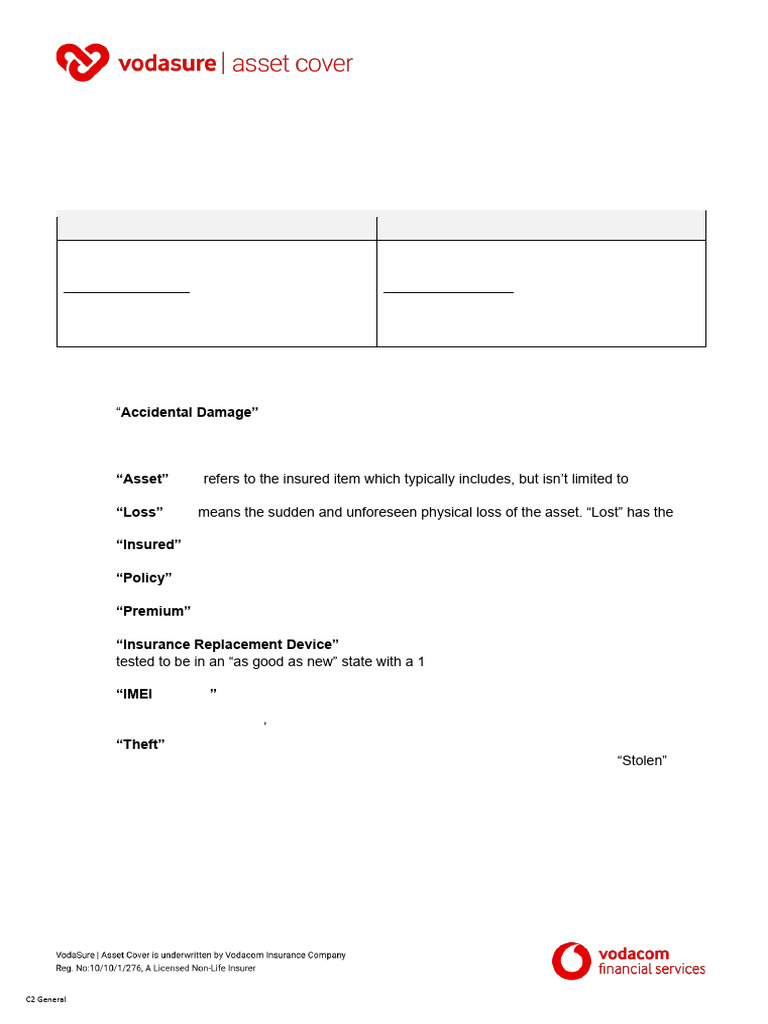 Comprehensive Insurance Policy Wording | PDF | Insurance | Mobile Phones