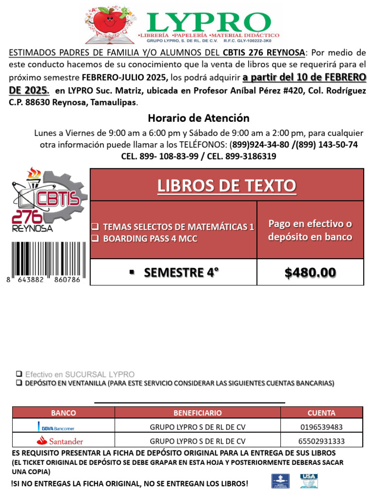 Circular Cbtis 276 Sem 4 - 05-02 - 2025 | PDF