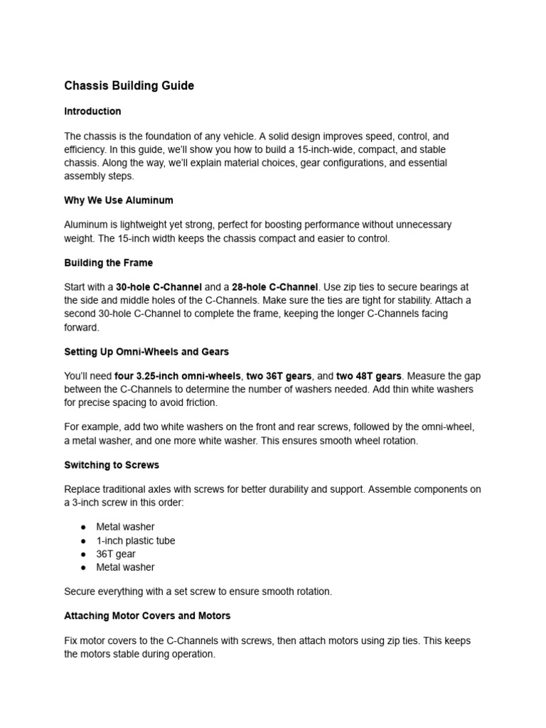 Building Instruction Script | PDF | Gear | Axle