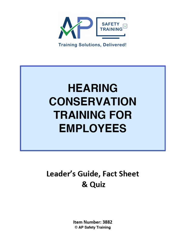 HCP Training For Employees Sample | PDF | Noise | Hearing