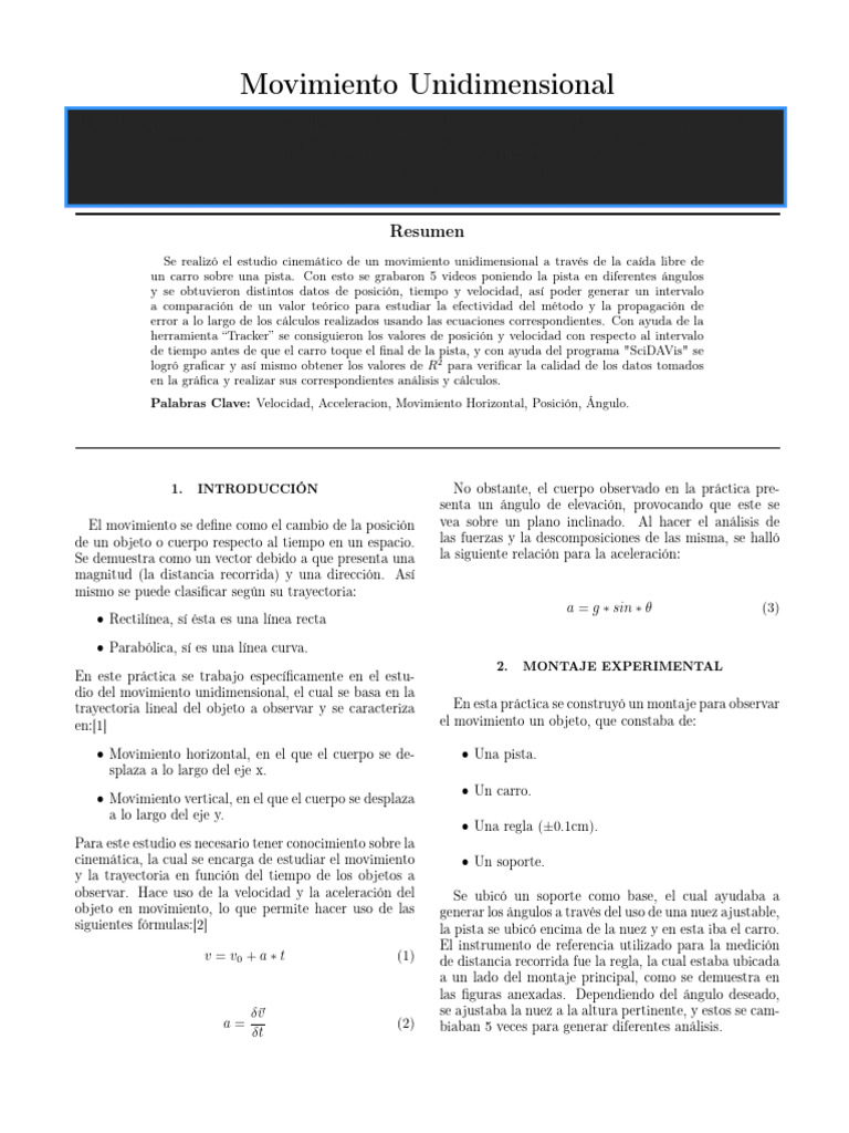 Primer_informe___Movimiento_Unidimensional-1 ejemp_230427_221643 | PDF ...