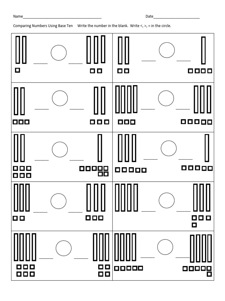 Comparing Numbers in Base Ten | PDF