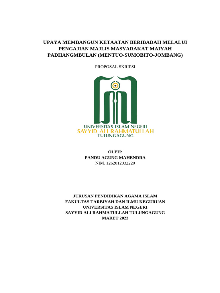 Ketaatan Beribadah Melalui Pengajian Maiyah | PDF