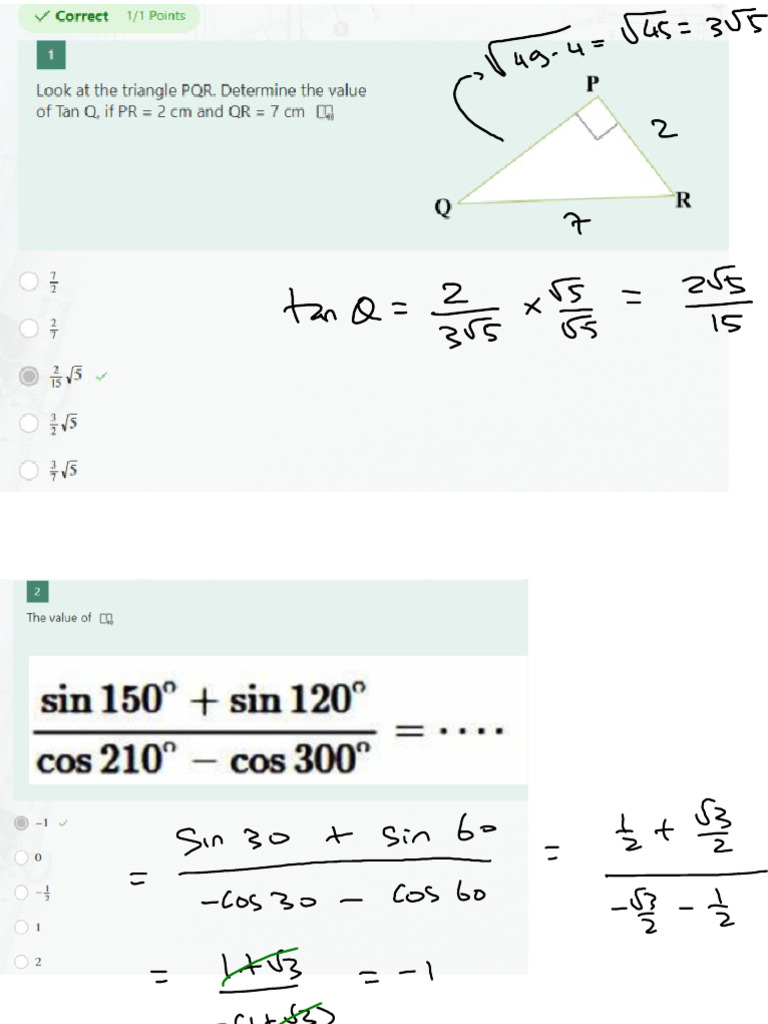Math Prep Answers | PDF