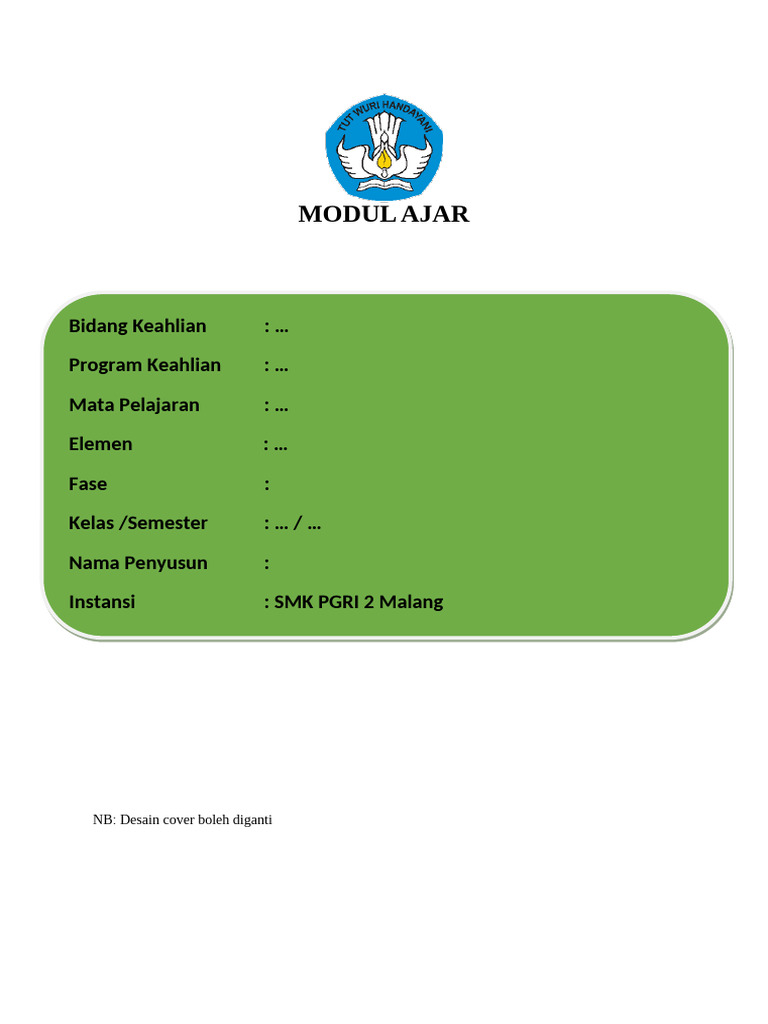 Form - Modul Ajar - 2024-2025 | PDF