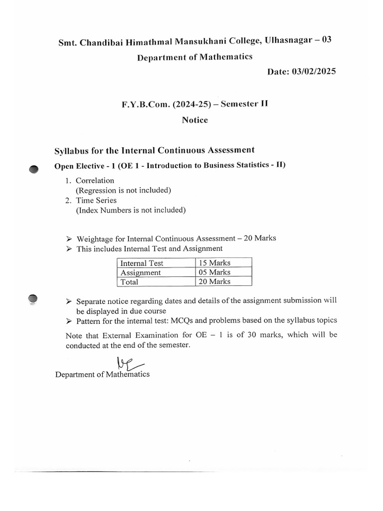 FYBCom Internal Assessment Sem 2 | PDF