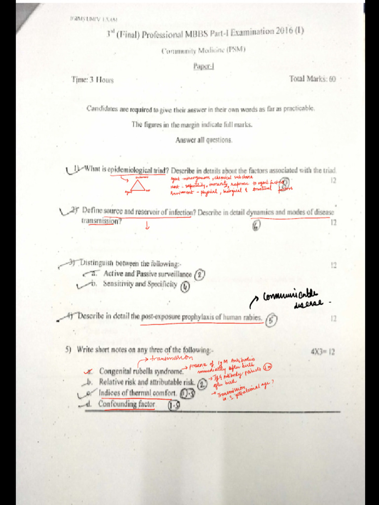 PSM Papers - 241230 - 215836 | PDF | Epidemiology | Infection