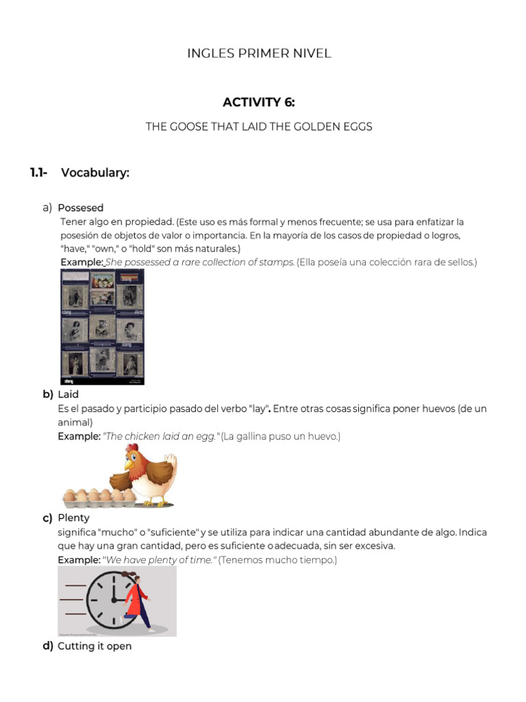 Act 6. The Goose That Laid The Golden Eggs | PDF