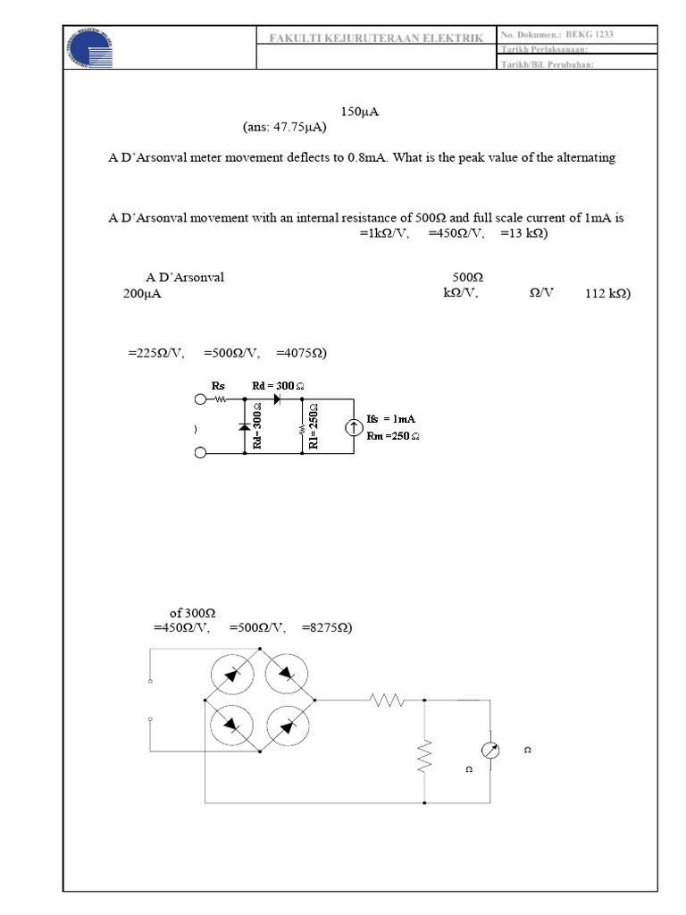 TUTORIAL 3 | PDF | Rectifier | Computer Engineering