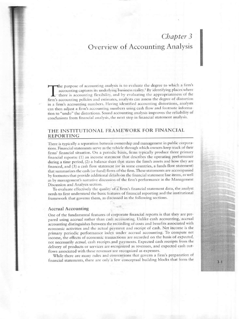 Ch3 - Palepu Overview of Accounting Analysis | PDF