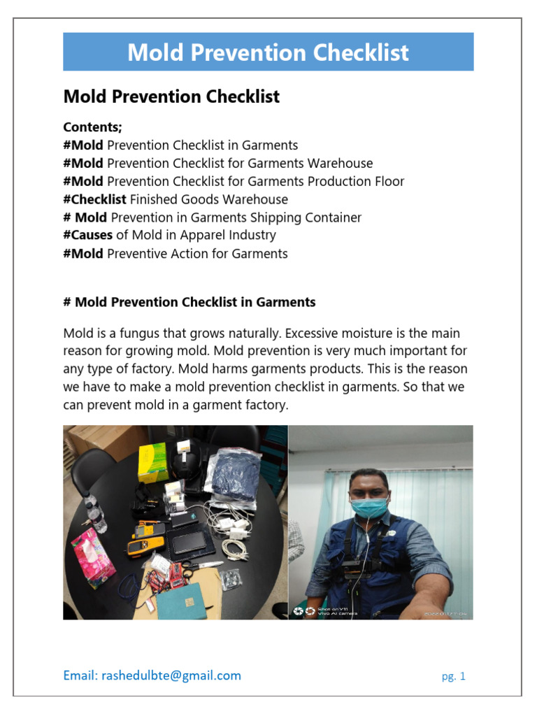 Mold Prevention Checklist | PDF | Humidity | Mold