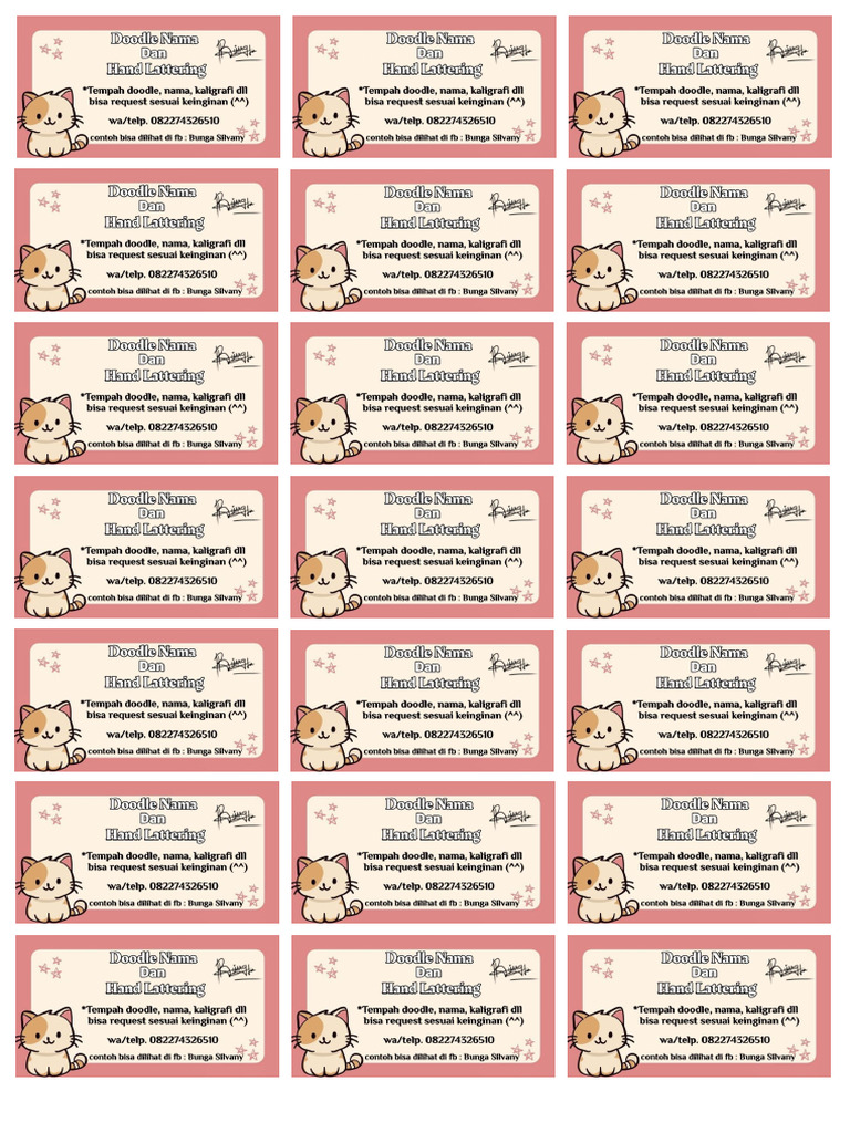 Label Bunga - 091003 | PDF