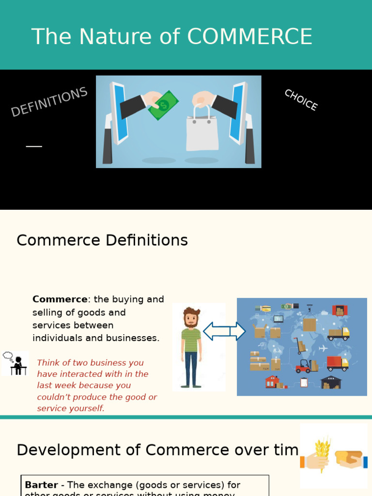 Slides 1 - Nature of Commerce | PDF | Capital (Economics) | Opportunity ...