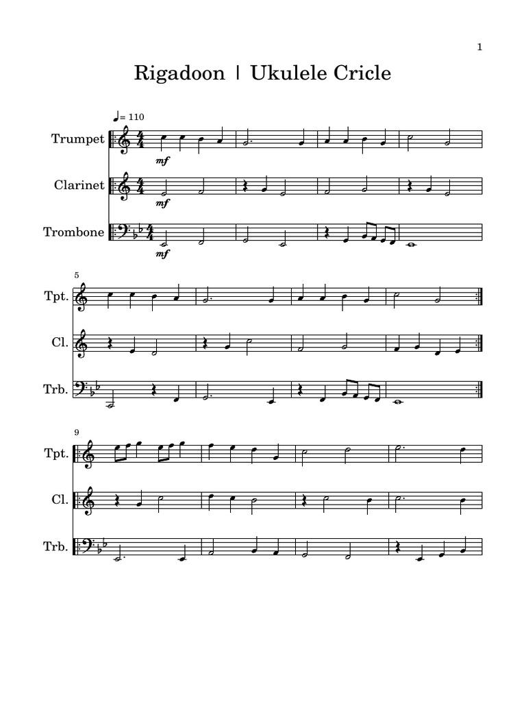 Rigadoon - Ukulele Cricle | PDF