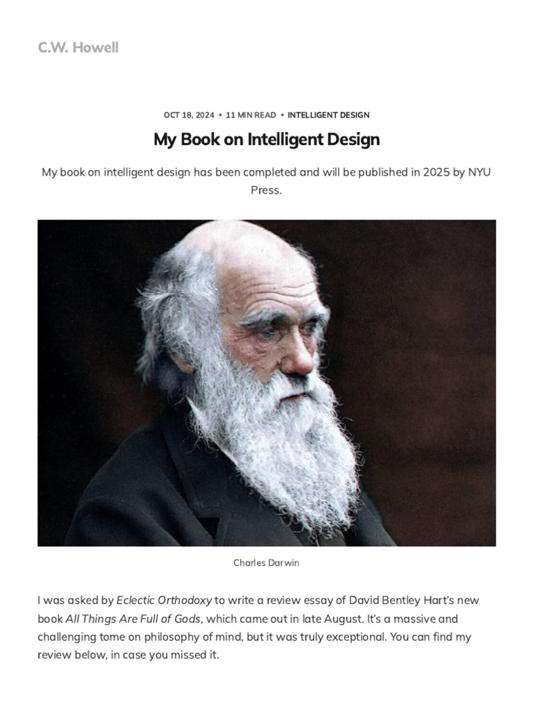 My Book On Intelligent Esign | PDF | New Atheism | Creationism