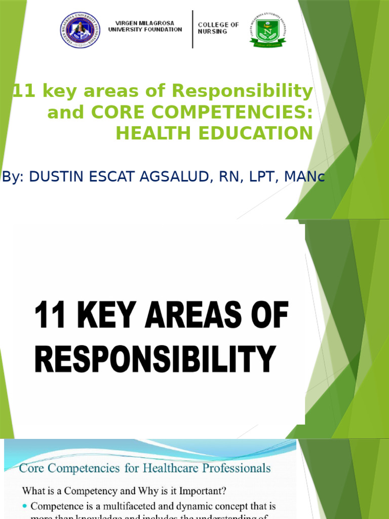 11 Key Areas of Responsibility and CORE COMPETENCIES (1) | PDF