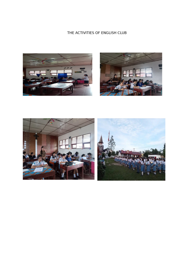 English Club Activities Overview | PDF