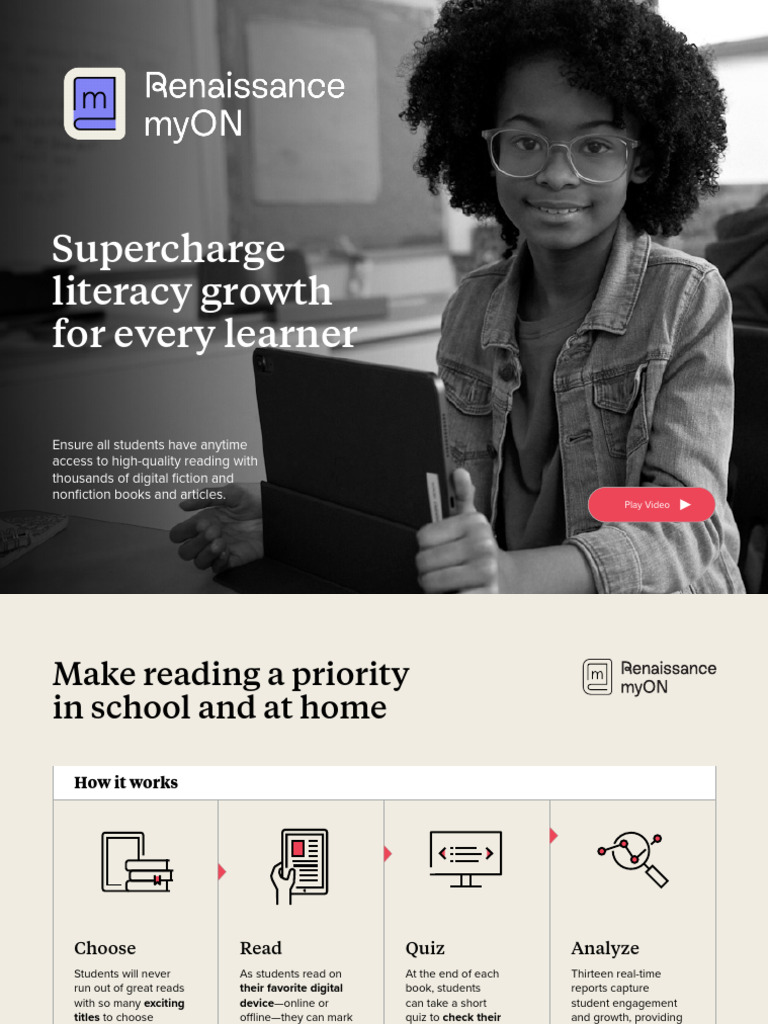 Digital Brochure- myON | PDF | Literacy | Behavior Modification