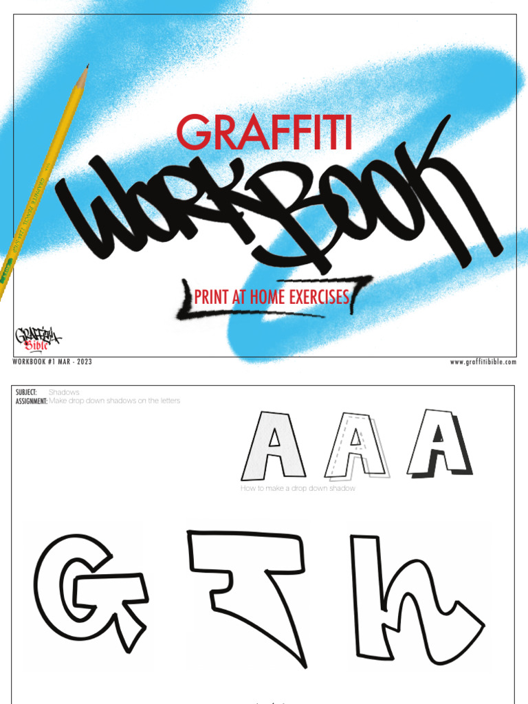 Graffiti Workbook PRINT AT HOME EXERCISES Yommj3 | PDF