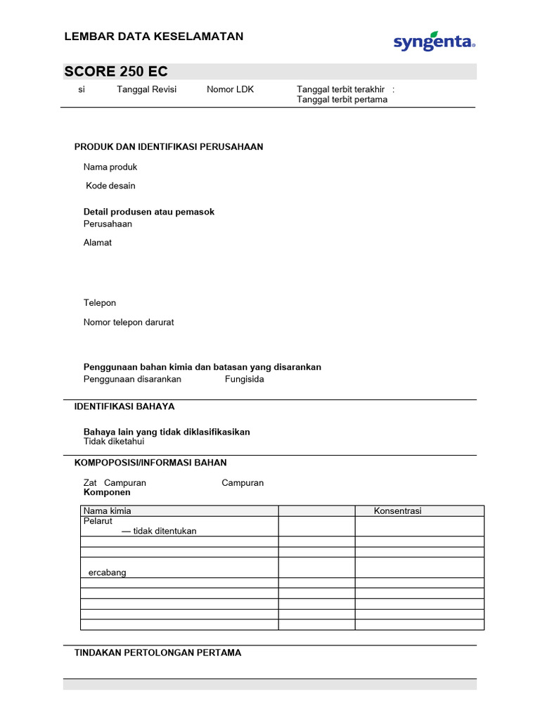 Sds Score 250 Ec (Ind) | PDF