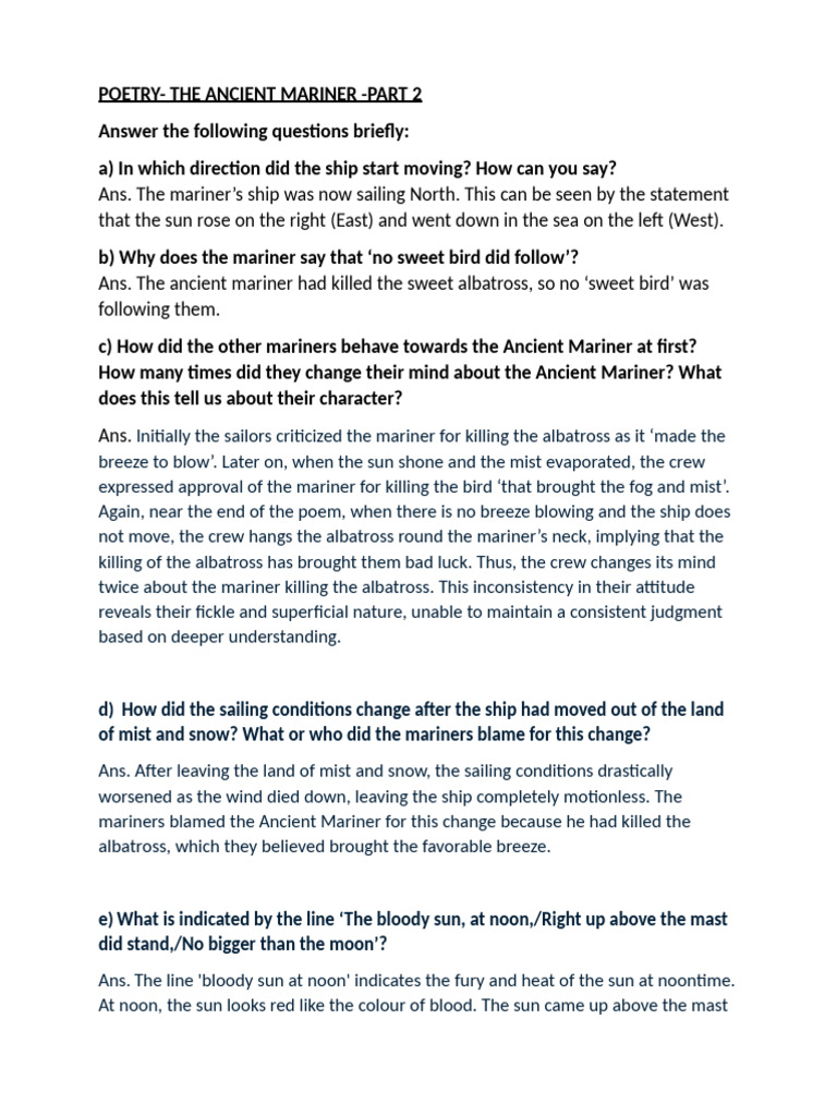 QA-Ancient Mariner Part 2 | PDF