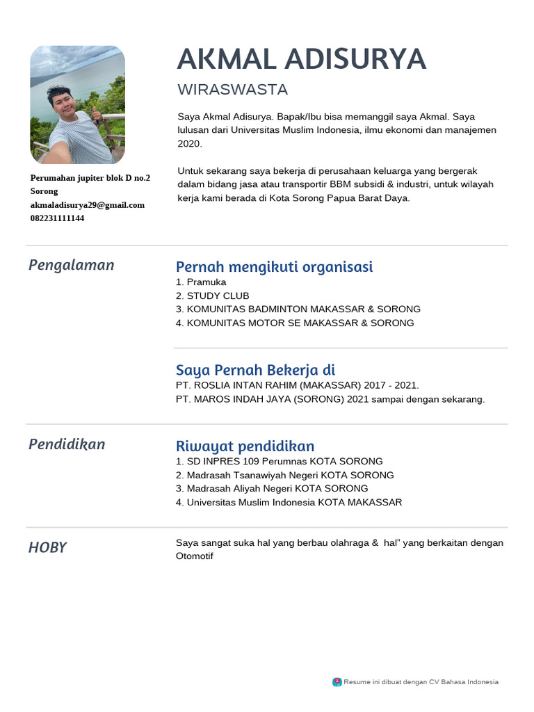 Akmal Adisurya: Wiraswasta | PDF