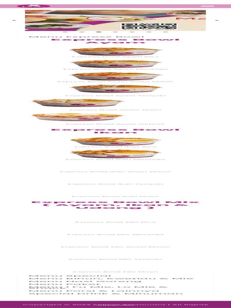 Express Bowl Menu Options at Solaria | PDF
