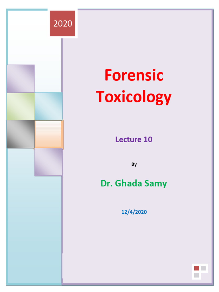 Lec Forensic toxicology.pdf (1) | PDF | Autopsy | Toxicology