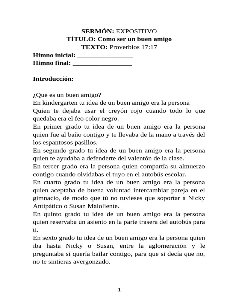 Como Ser Un Buen Amigo - Espositivo | PDF