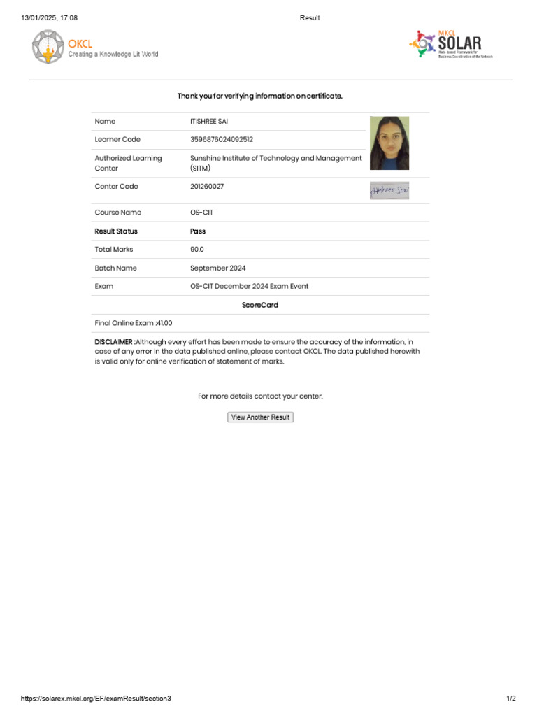 Result Pdf