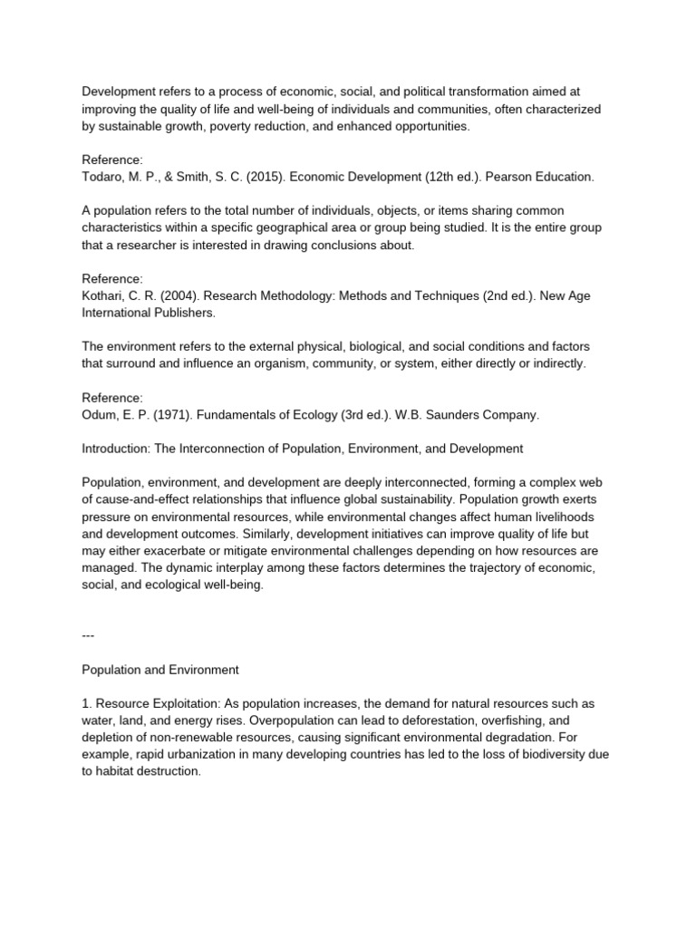 DEVELOPMENT | PDF | Environmental Degradation | Sustainability