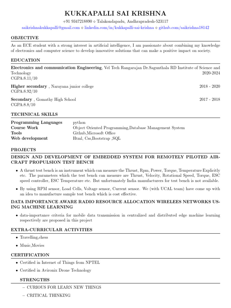 Sai Krishna Resume | PDF
