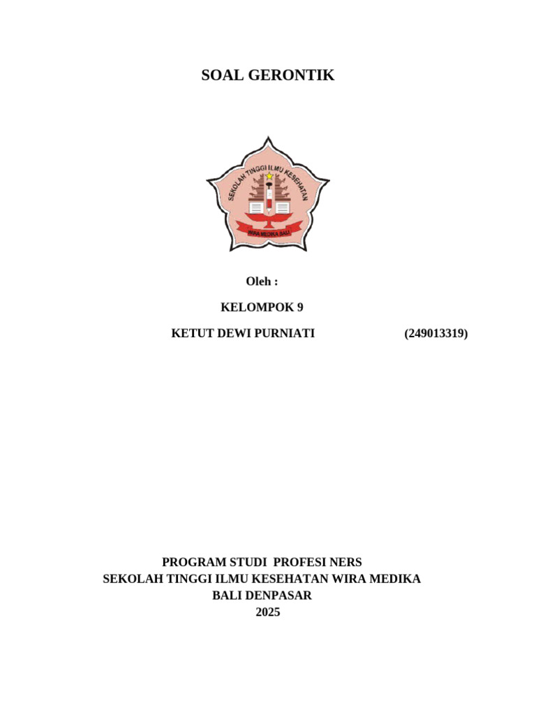 SOAL GERONTIK Fix | PDF