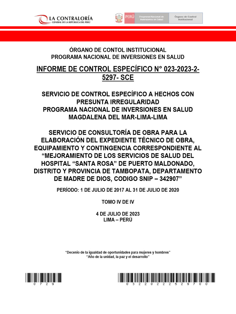 Informe 023-2023-2-5927-SCE | PDF | Arbitraje | Hospital
